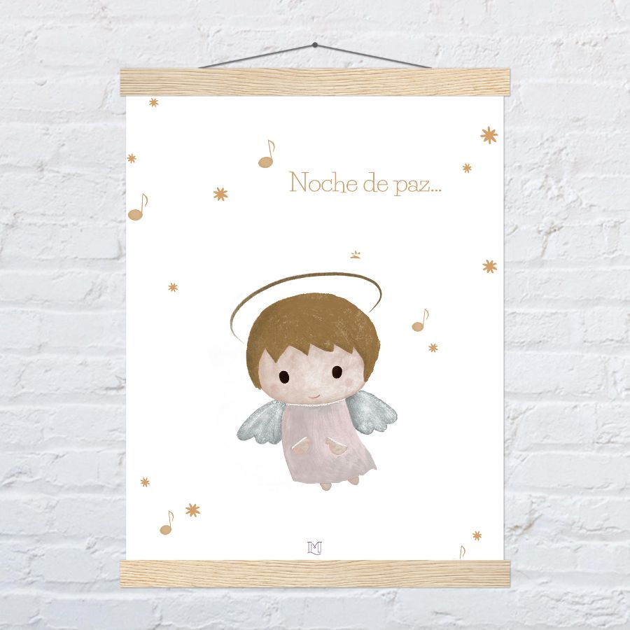 Lámina descargable de ángel navideño – Lena Mayo